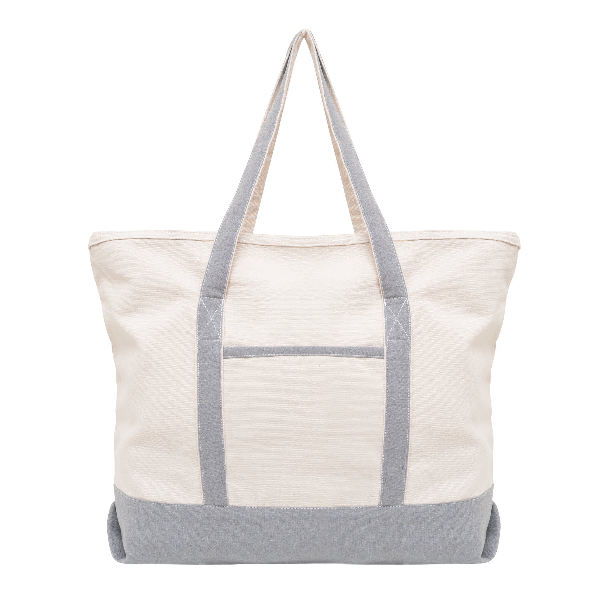 Extra Large Canvas Tote Bag with Handle and Zipper Top