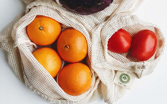Cotton Mesh Produce Bags | Reusable Net Bags for Produce and Vegetables